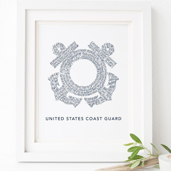 StoneFawx Studios | Wall Decor | Us Coast Guard Word Art | Poshmark